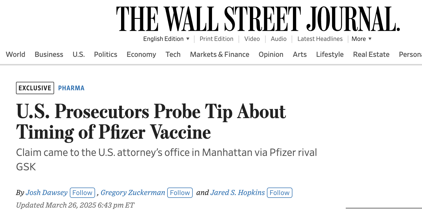 Deliberately Delayed EUA – Pandemic Investigation Project